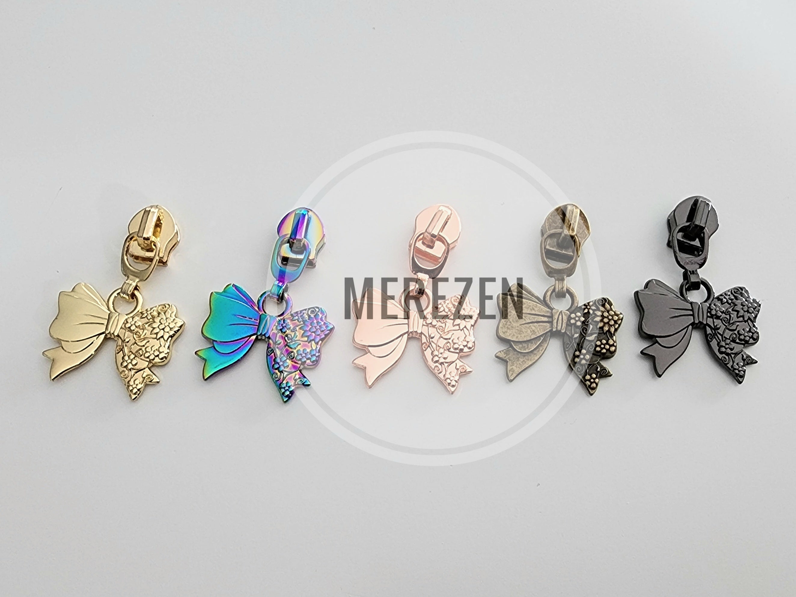 Floral Bow Zipper Pull - No.5 – MereZen