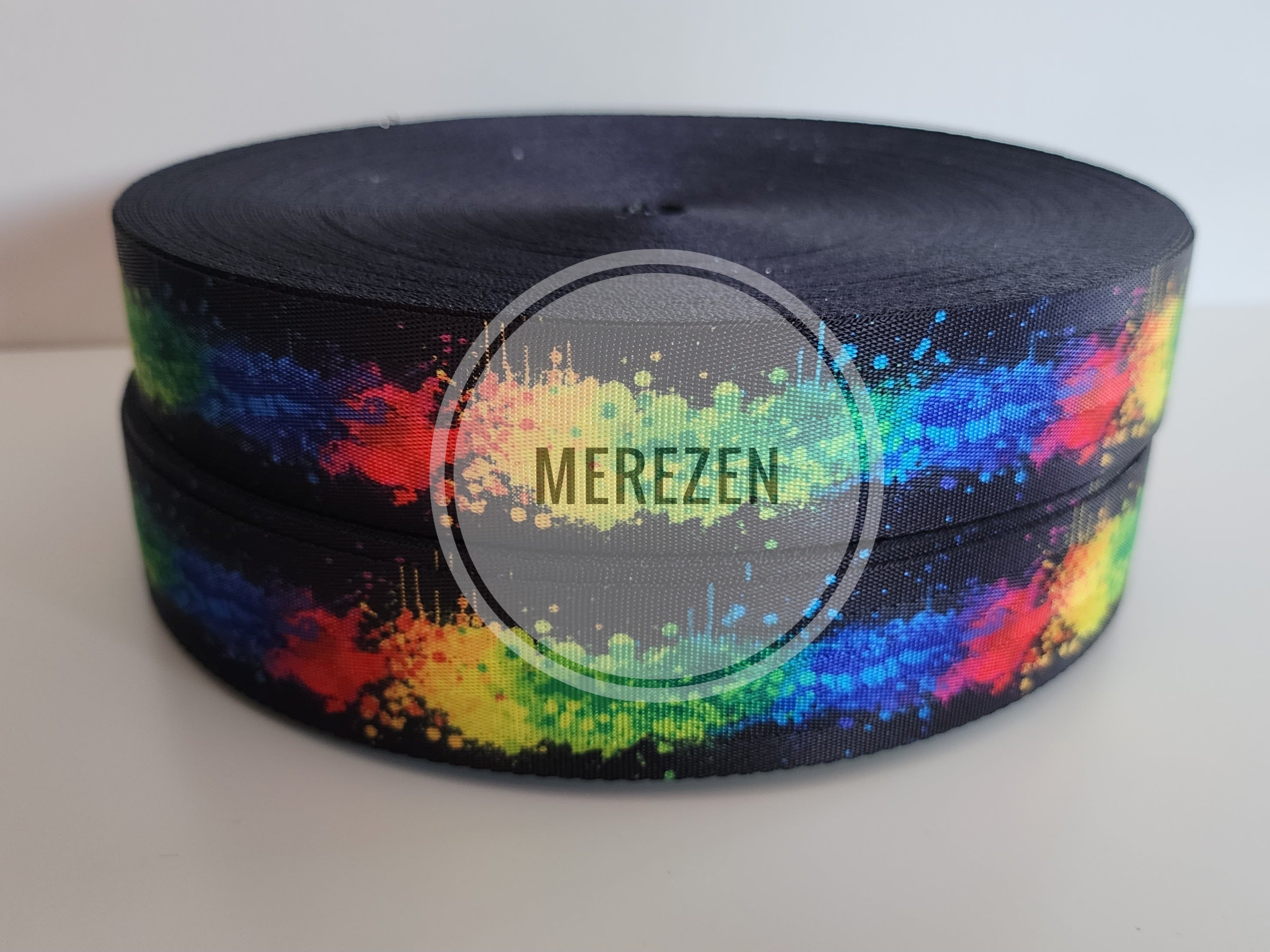 1.5 Inch Webbing Multi Ink - Polyester – MereZen
