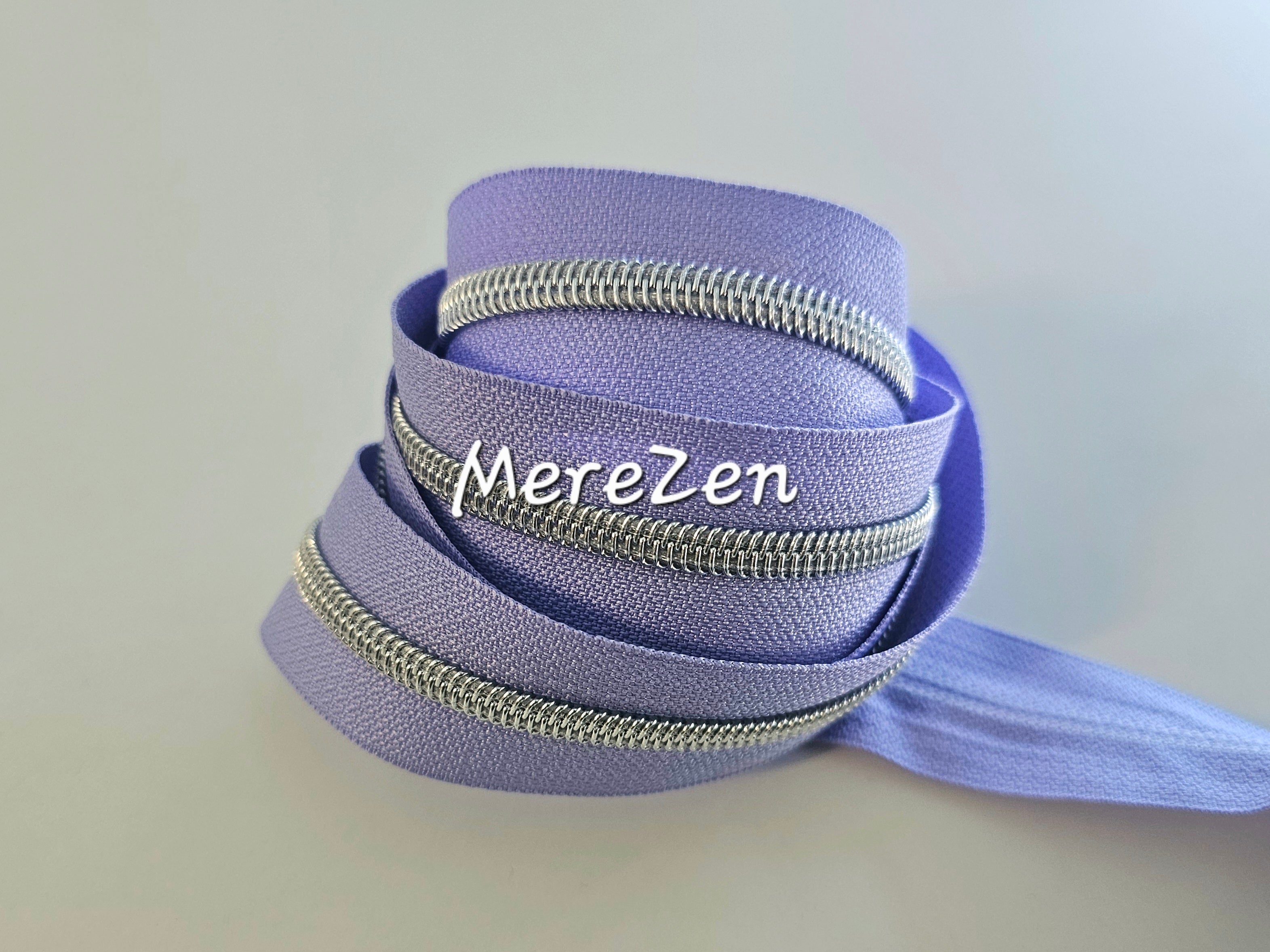 Lavender Zipper Tape with Silver teeth - No. 5 – MereZen